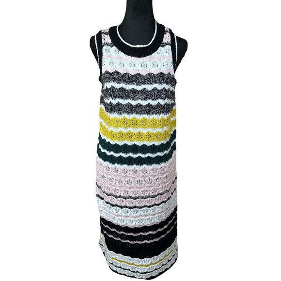 Akemi + Kin | Dresses | Akemi Kin April Crocheted Dress Striped Midi ...